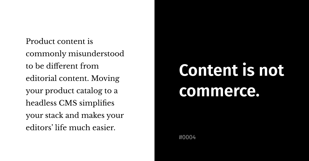 Content is not commerce.