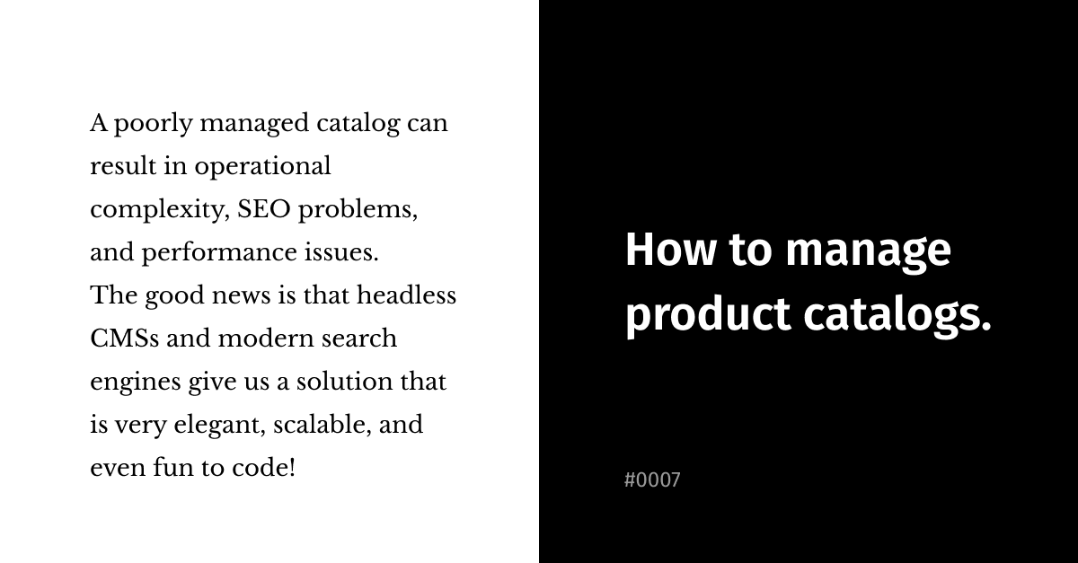 How to model product catalogs.