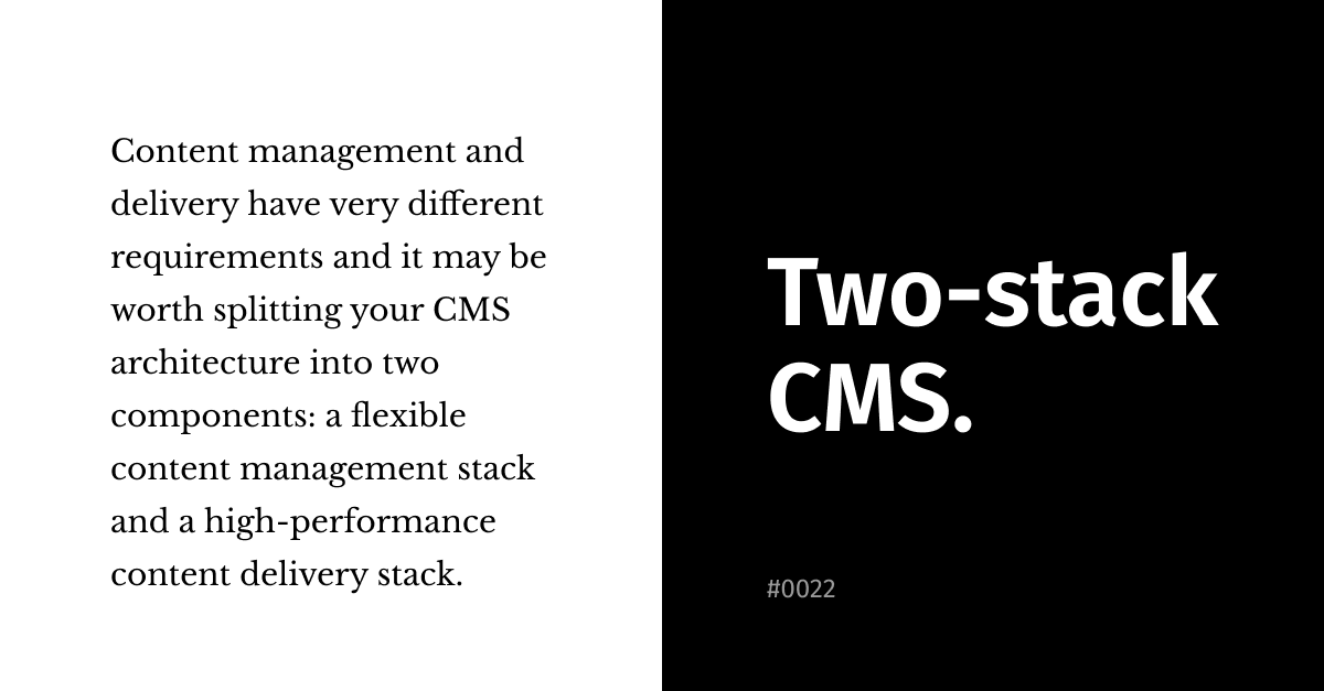 Two-stack CMS.