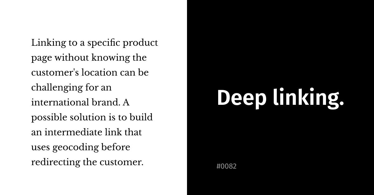 Deep linking. Deep linking.