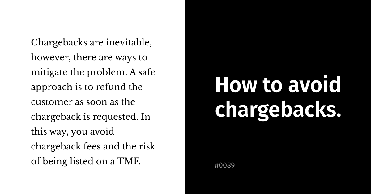 How to avoid chargebacks.